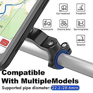 Waterproof Bike Phone Mount Motorcycle Phone Holder, Bicycle Phone Holder for Electric Bike, Spinning Bike, Scooter.