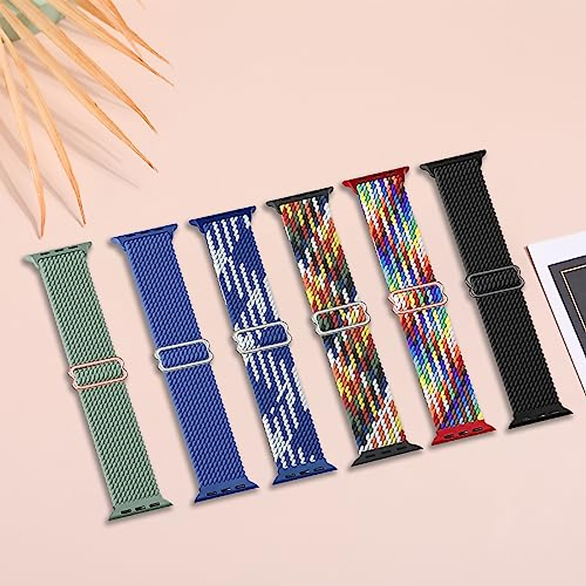 Witzon Compatible with 44mm Apple Watch Series 8 7 41mm 45mm Women Men, Breathable Sport Stretchy Nylon Braided Solo Loop Bands for iWatch Apple Watch Ultra 49mm SE Series 6 5 4 3 38mm 40mm 42mm