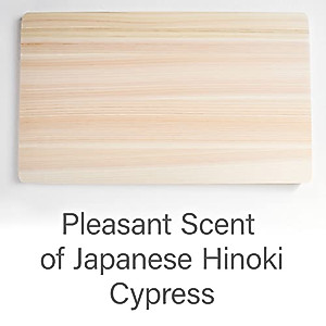 Japanese Hinoki Cutting Board - Small - Natural Cypress Wood Cutting Board, Kitchen Chopping Board, High Durability, Made in Japan (14.17×8.66×0.59 inch) (Small)