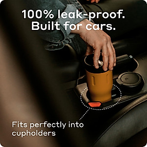 BOBBER 12 oz Leak-Proof Coffee Tumbler for Cold & Hot Drinks – 100% Spill-Proof, Vacuum Insulated, Dishwasher Safe Coffee Thermos – Stainless Steel, BPA-Free Tumbler with Screw On Lid (Orange)