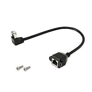 SinLoon RJ45 Ethernet Adapter Cable 90 Degree Upward Male to Famale Ethernet Switch Adapter Cable for CAT 5/CAT 6 LAN Ethernet Socket Connector Adapter Cat5 Cat6 Cable(Upward)