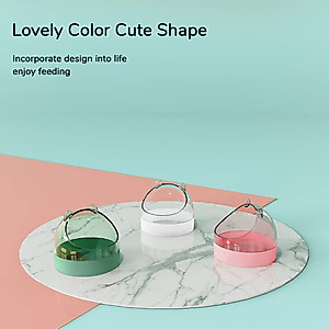 Tafit Cute Hamster Food Bowl Hedgehog Dish for Dwarf Hamsters, Syrian Hamsters, Gerbils, Mice, Rats, Small Animals, White