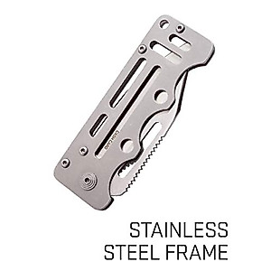 SOG Cash Card Money Clip Pocket Knife- 2.75 Inch Blade EDC Knife with Clip for Pocket, Money or Card Holder, Stainless Steel Handle with Built-In Lanyard Hole (EZ1-CP), Onesize, Satin Polished