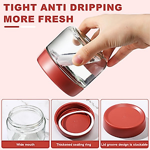 Tioncy 12 Pcs 10 oz Glass Jars with Lids Glass Overnight Oats Jars Clear Wide Mouth Airtight Small Glass Containers Reusable for Food Spice Fruit Sauce Cereal Snacks Storage, 3 Colors