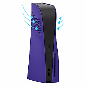 Disc Edition Face Plates with Cooling Vents Cover Skins Shell Panels for PS5 Console, PlayStation 5 Accessories Faceplate Protective Shell Replacement Plate (Disc Galactic Purple)