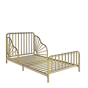 Little Seeds Quinn Whimsical Metal Toddler Bed, Gold