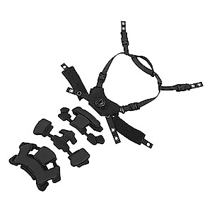 GLOGLOW Helmet Dial Suspension System Chin Strap, Helmet Padding Kit Exquisite Workmanship Strong Compatibility Soft Comfortable for Fast for Wendy (Black Sponge)