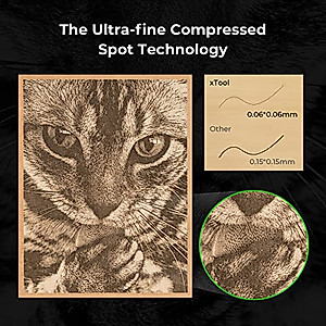 xTool D1 Pro Upgraded Laser Engraver with 4-in-1 RA2 Pro Rotary, 5W Output Power DIY Laser Cutter, 36W Higher Accuracy Laser Engraving Machine, Laser Engraver for Wood and Metal, Paper, Acrylic