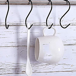 Hook up 10pcs/Set Metal S-Shaped Hook Bathroom Kitchen Coat Hook Multifunctional Storage Hook Hanger Kitchen Stand (Color : Black) jiangyu1994 (Color : Black)