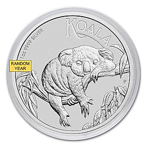 AU 2007 - Present (Random Year) Australian 1 oz Silver Koala Coin Brilliant Uncirculated (BU - in Capsule) with Certificate of Authenticity $1 Mint State