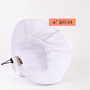 Sun 'N' Sand Packable Sun Hat Women - Cotton Summer Hat - Beach Hats for Women - Foldable Packable Hat with Drawstring - 3.5" Brim - Natural