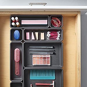 Copco Basics Interlocking Bin Set, 8-Piece, Charcoal Gray