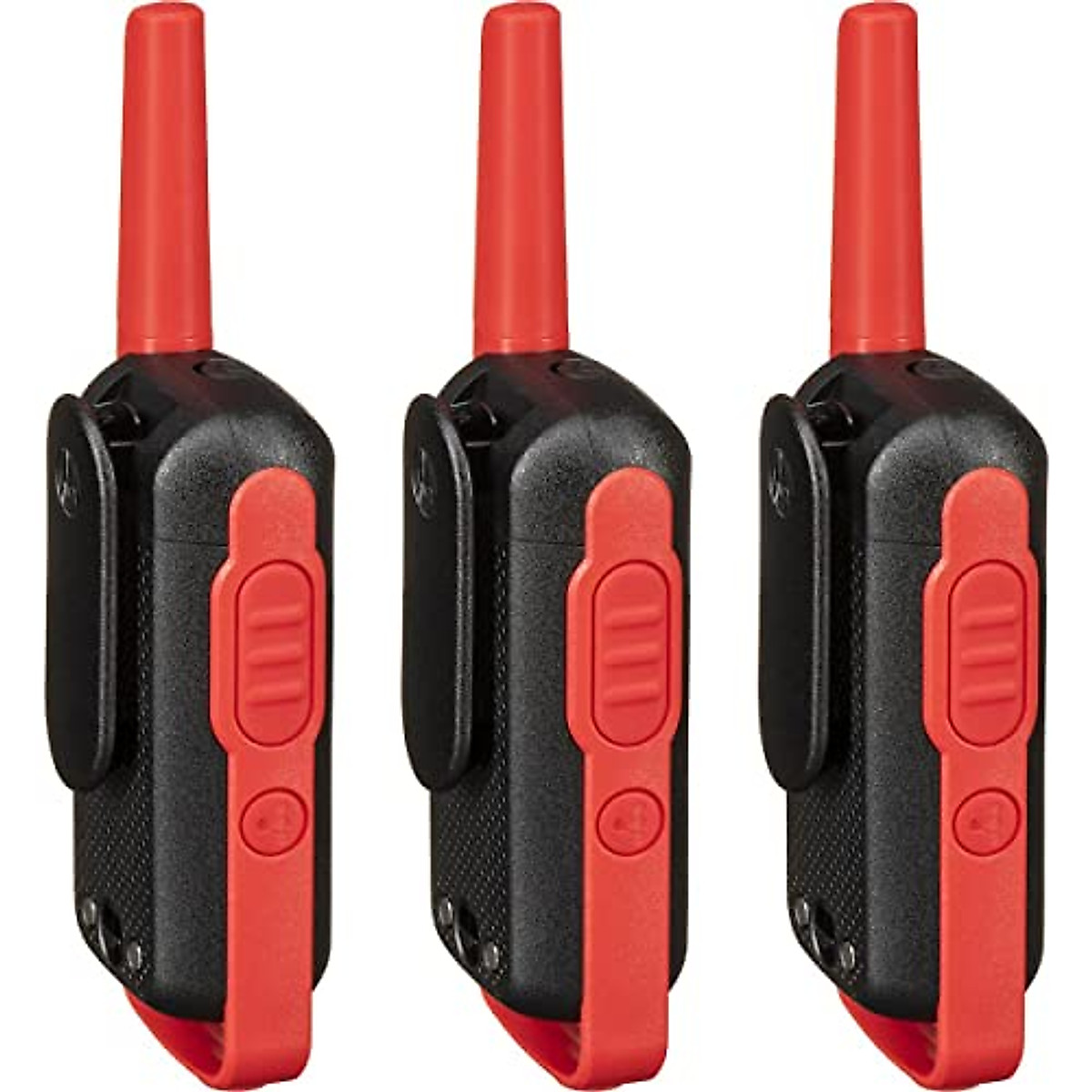 Motorola Solutions T210TP Two-Way Radio Black W/Red Three-Pack