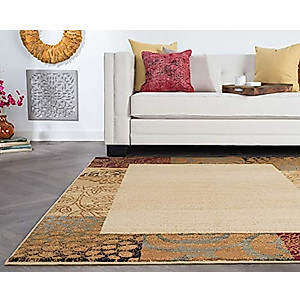 Tayse Sedona Beige 3 Piece Area Rug Set for Home, Room, and Decor - Transitional, Floral