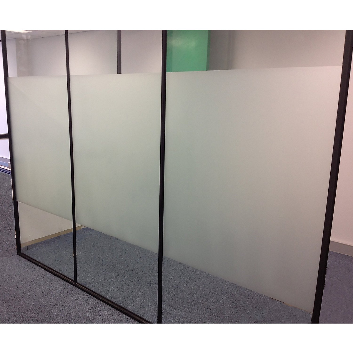 Aibily Privacy Adhesive Window Film, Frosted Glass Sticker for Bathroom/Kitchen/Home, Etched Glass Vinyl Film for Heat Control/Glare Blocking