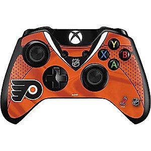 Skinit Decal Gaming Skin Compatible with Xbox One Controller - Officially Licensed NHL Philadelphia Flyers Jersey Design