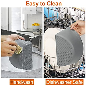 BYKITCHEN Reusable Thicker Silicone Slow Cooker Divider Liner Compatible with Crockpot, Hamilton Beach 6 Quart Slow Cooker, Set of 3, Slow Cooker Divider Insert for Most 6-8 QT Oval Slow Cooker