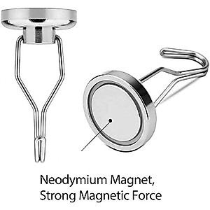 Wukong Magnetic Hook, 48 LB Heavy Duty Swivel Hook Magnet Hangers Holders -Great for Refrigerator, Home, Kitchen, Store, Door Coat Hook, Grill Utensils, Office or Warehouse-8 Pack