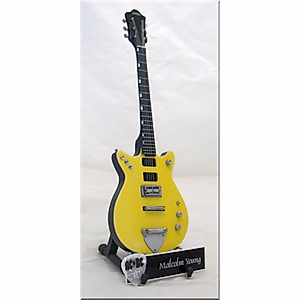 MALCOLM YOUNG Miniature Guitar Jet Firebird AC/DC with Guitar Pick