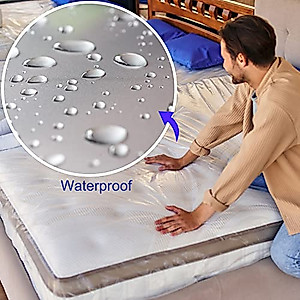 Mattress Bags for Moving, [1-Pack] Twin Size Mattress Storage Bag - 6 Mil Heavy Duty Waterproof Mattress Cover Protector for Storage and Disposal - 54 x 96 Inch