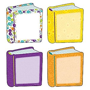 Carson Dellosa Books Cutouts, 36 Book Cutouts for Bulletin Board, Library Décor, Classroom Décor, Book Classroom Cut-Outs, Reading Comprehension Cutouts for Classroom Bulletin Board Decorations