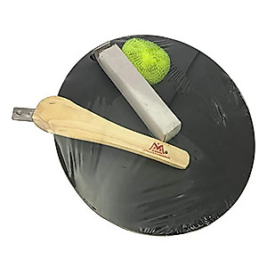 DBY Roti Pan Nonstick Chapati Tava Griddle Tawa Cooking Utensil Cookware Easy pancakes omelette fried eggs bread Cookware Best Crepes Pan Rounded Base durable Roti Paratha pan Round Griddle (285 mm)
