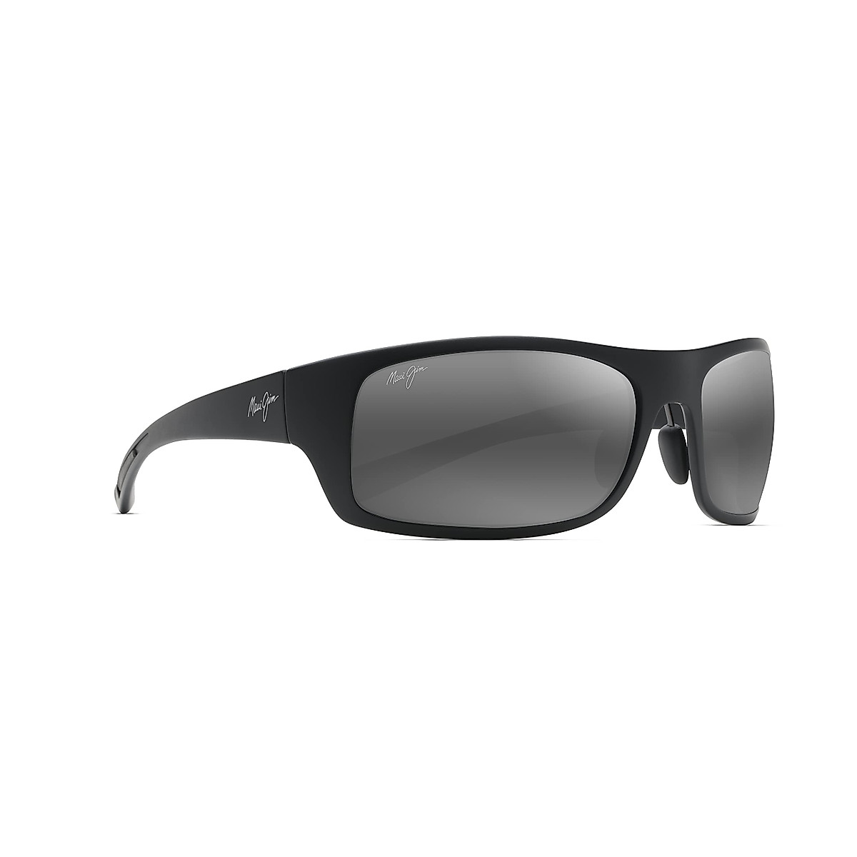 Maui Jim Men's and Women's Big Wave Polarized Wrap Sunglasses, Black Matte/Neutral Grey, Extra large