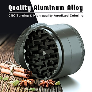 SKROM MYP Spice Grinder 3.0 Inch Aluminum Grey