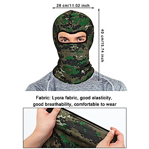 SATINIOR 6 Pieces Ski Mask Full Face Cover UV Sun Protection Balaclava Summer Ice Cooling Neck Gaiter for Men Outdoor Cycling(Fluorescent Colors)