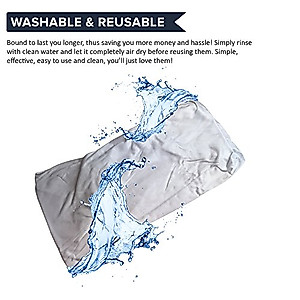 Think Crucial Replacement Pool Bags - Compatible with Aquabot Part # 8111 & 8101 - Aquabot Washable & Reusable Pool Filter Bag - Home or Commercial Pool Use - 7.9" x 7.9" x 1.1" - Durable (1 Pack)