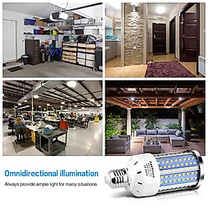 2-Pack 200W Equivalent LED Corn Light Bulb 3000 Lumen 6500K Cool White Daylight 30W LED Corn Lamp E26/E27 Medium Base for Indoor Outdoor Warehouse Garage Basement Backyard Factory Barn and Many Areas