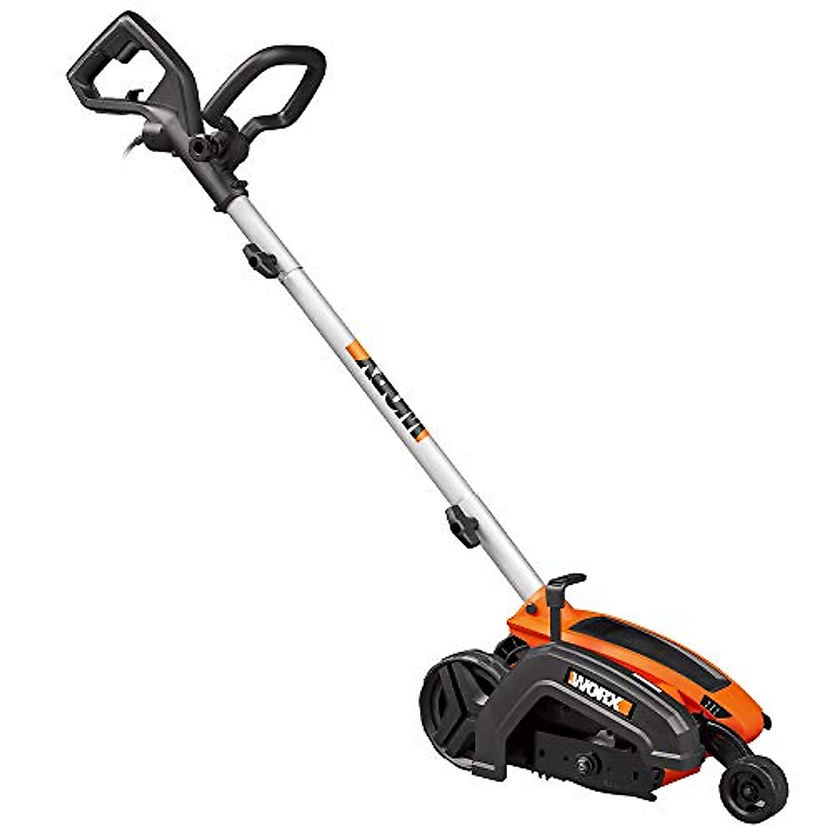 WORX WG896 12 Amp 7.5 Inch Electric Lawn Edger & Trencher, Orange and Black & Yard Master 9940010 Outdoor Garden 120-Foot Extension Cord, Light Duty, Water Resistant, Lime Green
