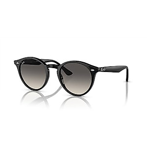 Ray-Ban RB2180 Round Sunglasses, Black/Grey Gradient, 49 mm