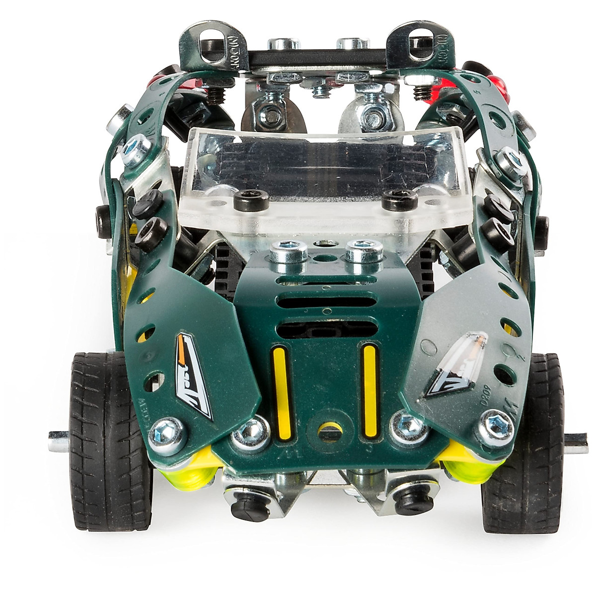 Meccano by Erector 5 in 1 Roadster Pull Back Car Building Kit, STEM Engineering Education Toy for Ages 8 and up