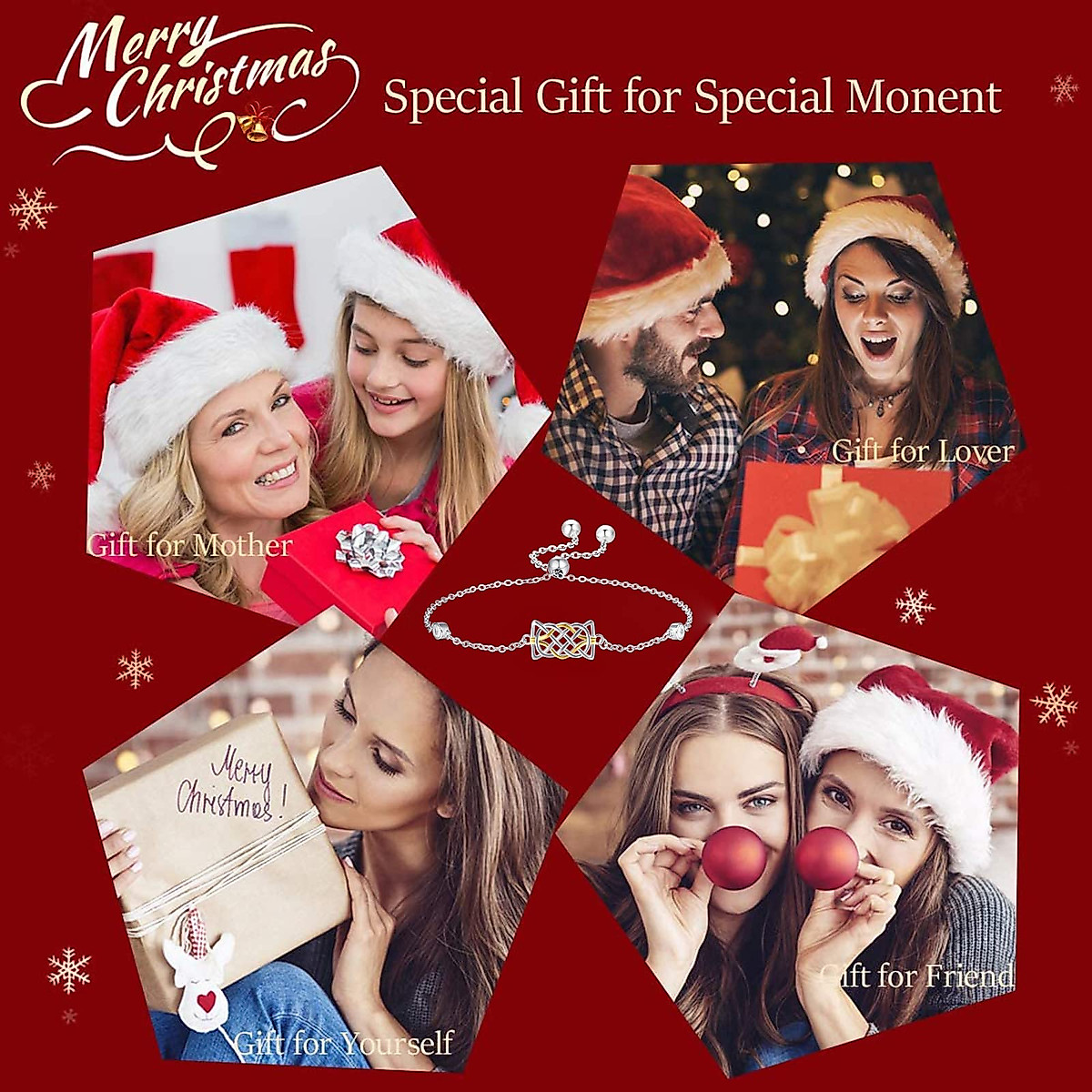 Palpitate Irish Bracelet Celtic Knot Bracelet for Women Sterling Silver Good Luck Irish Gifts