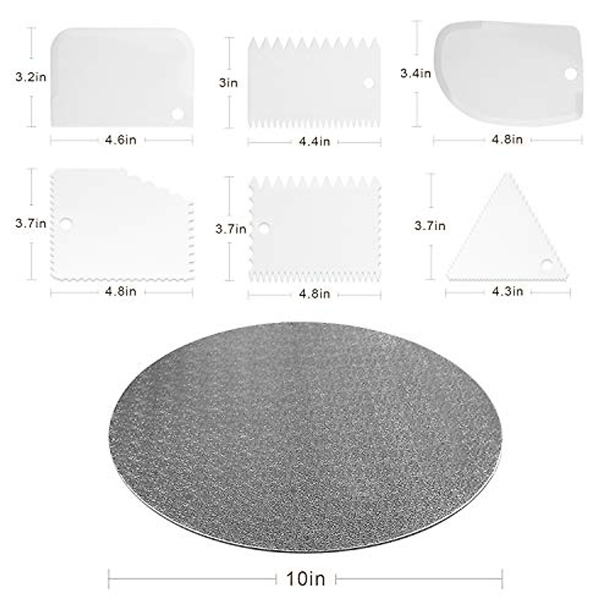 Miecux Cake Decorating Supplies Cake Stand Aluminium Revolving Cake Turntable - 12'' Rotating Cake Decorating Stand with 2 Angled Icing Spatulas and 6 Comb Icing Smoother, Cake Leveler,Cake Board