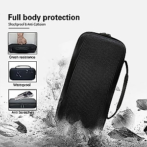 WOENJO ASUS Rog Ally Carry Case Hard Carrying Case for ASUS Rog Ally 2023 Handheld Rog Ally Travel Bag with Large Space for Charger Storage, Cable, SD Card, and Accessories ( Black )