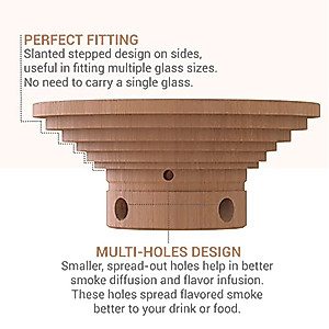 Mushk Cocktail Smoker Kit with Velvet Bag - Old Fashioned Cocktail Kit 4 Flavors - Cherry, Apple, Walnut, Oakwood