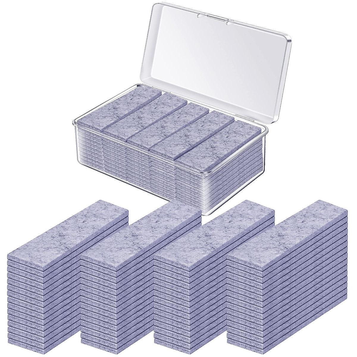 50 Pieces Headboard Stoppers Anti Vibration and Soundproof Pads Anti Shake Tool for Beds Self Adhesive Bed Stoppers for Headboard Couch Wall Protector for Bed Cabinet Sofa Furniture