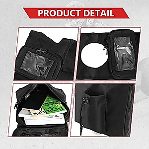 ALAVENTE ATV UTV Tank-Top Saddle Bag - Motorcycle Tank Bag - Snowmobiles ATV Tank Top Saddle Bag Waterproof - for Yamaha Suzuki Kawasaki Harley (ATV Bag Black)