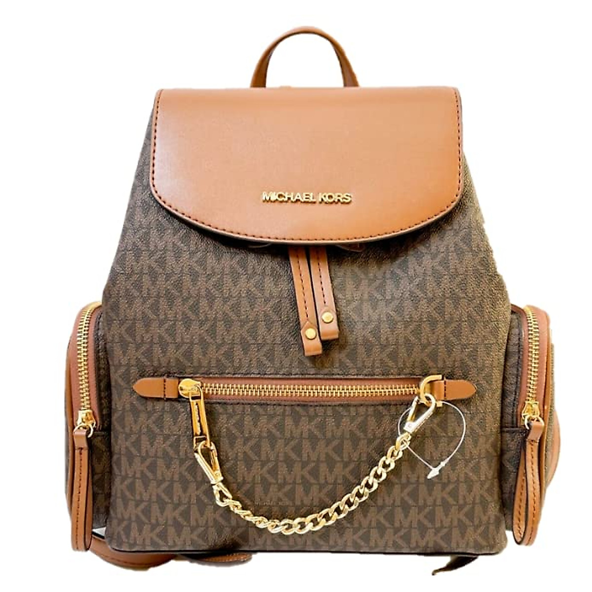 Michael Kors Jet Set Medium Womens Pebbled Leather Backpack (Brown)