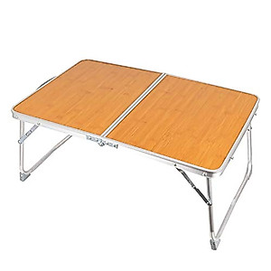 Hauunwey Folding Camping Tables Lightweight Sturdy Aluminum Outdoor Folding Table with Carrying Bag for Camp, Picnic, Beach(Small)