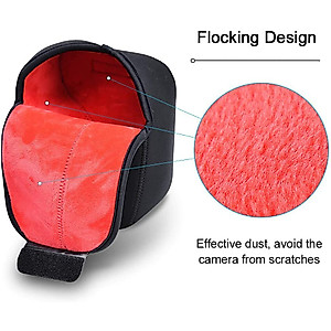 CADeN DSLR SLR Camera Sleeve Case with Neoprene Protection, Compatible for Nikon, Canon, Pentax, Sony and ect.(Medium Black)