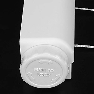 Spring Automatic Clothesline Drying Rack with Hooks, Perforated Installation Telescopic Retractable Clothesline, Can Bear a Load of About 8kg/282.2oz