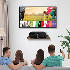 Projector Shelf,Projector Wall Mount Floating Shelf, Projector Stand,Projector Rack Holder,Projector Mount,PlayStation Shelf,Router Shelf Storage Box Modem Cable Shelf by Wood