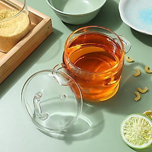 Glass Simmer Pot Thickened Glass Cooking Pot 350ml Glass Potpourri Simmer Pot Clear Pot Microwave Safe Saucepan for Soup Pasta Noodle Milk Food