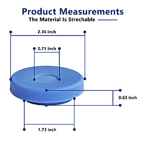 CozyBlue Reusable Silicone 5 Gallon Water Jug Cap - 3 Packs (Blue)