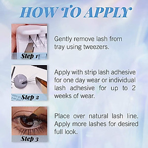 Ardell False Eyelashes Knot-Free Individuals Short Black, 6-Pack (contains 6 packs of lash trays with 56 Individual Lashes each)