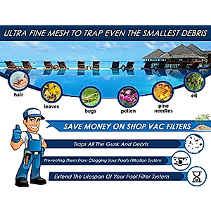 APLUSTE 30-Pack of Pool Skimmer Socks, Pool Filter Socks for Filters, Baskets, and Skimmers - The Ideal Sock/Net/Saver to Protect Your Inground or Above Ground Pool