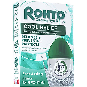 Rohto Cool Cooling Eye Drops, Dual Action, 0.4 Ounces each (Pack of 7)